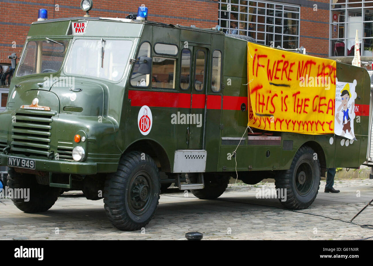 Green Goddess fire engine Stock Photo - Alamy