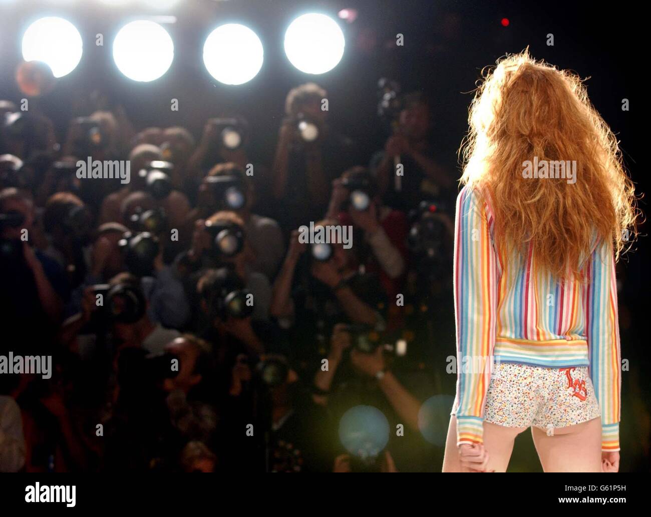 A model wears a creation from designer Boyd's spring/summer 2003 ...