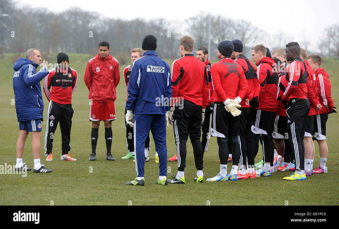 Soccer sunderland training academy of light hi-res stock photography ...