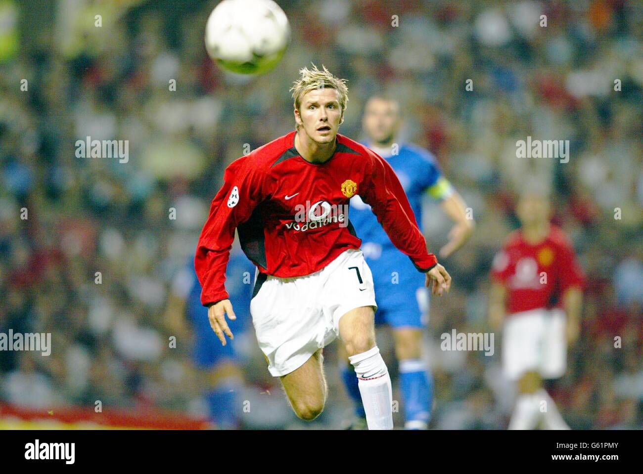 Beckham champions league 2003 hi-res stock photography and images - Alamy
