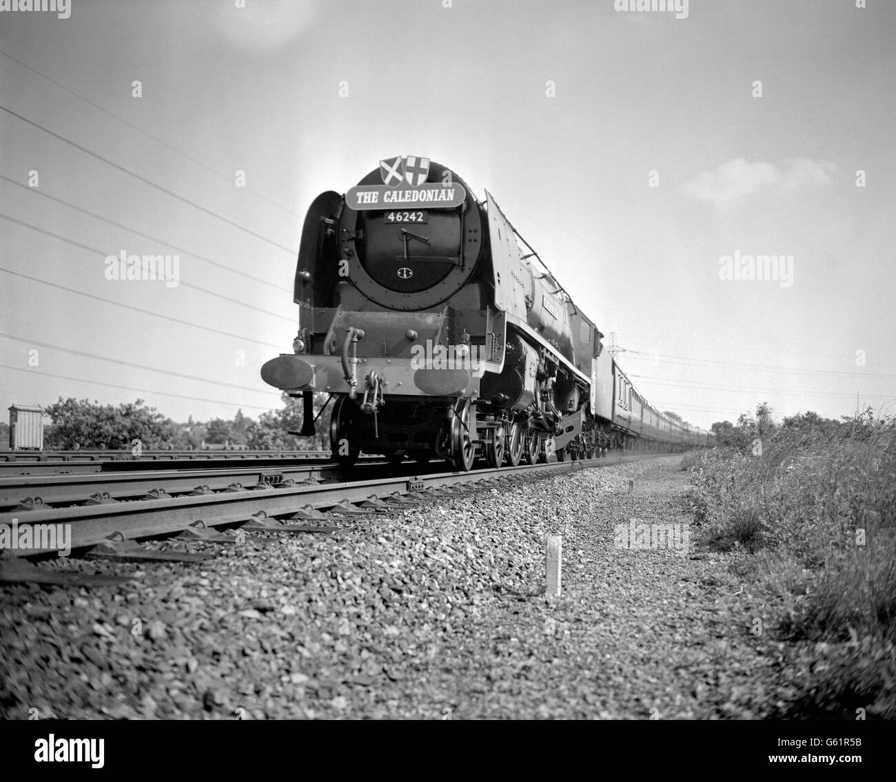 Caledonian train Black and White Stock Photos & Images - Alamy