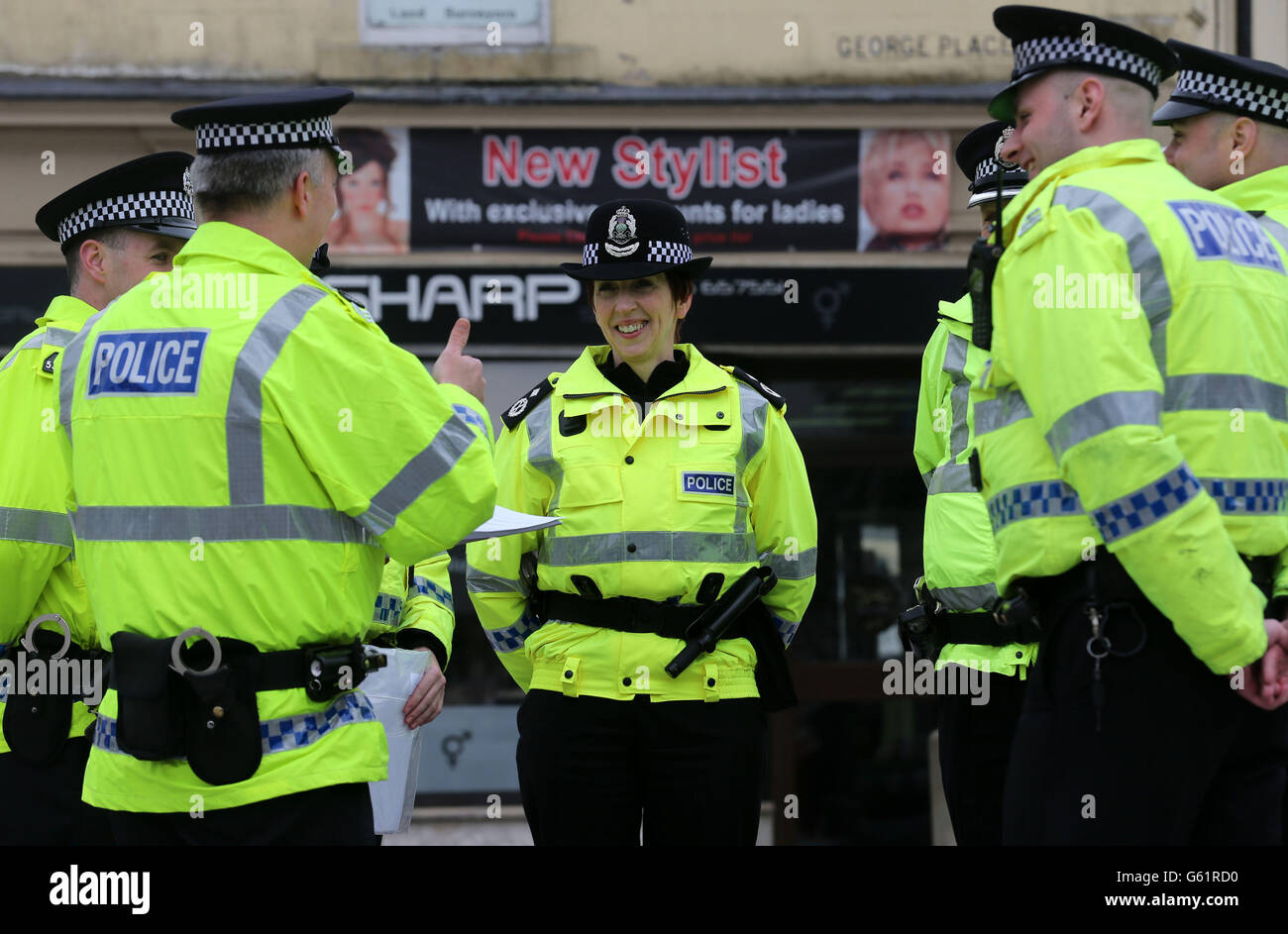 New Scottish Police force meet Stock Photo - Alamy