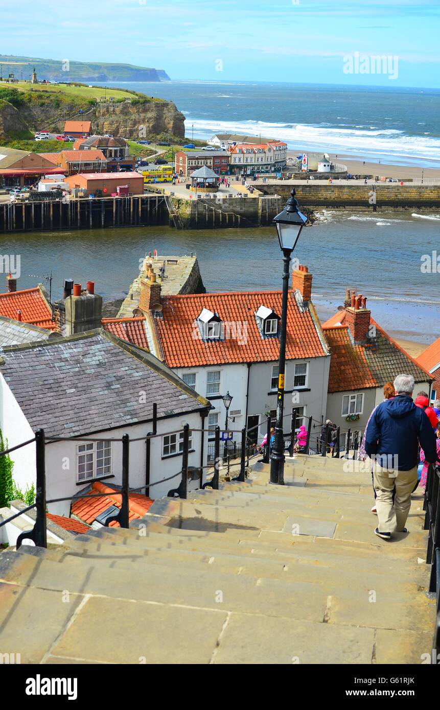 Old Town Whitby 199 Steps Stock Photos & Old Town Whitby 199 Steps ...