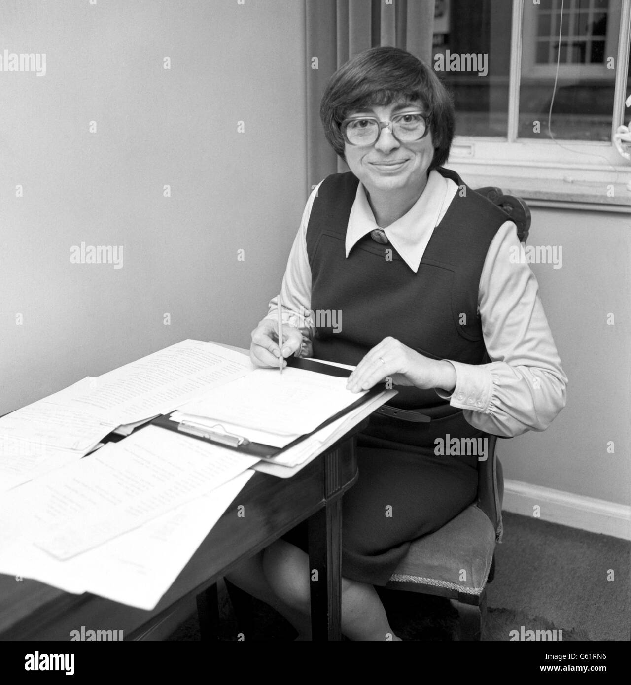 At her home in London, Molly Hattersley, wife of Secretary for Prices ...