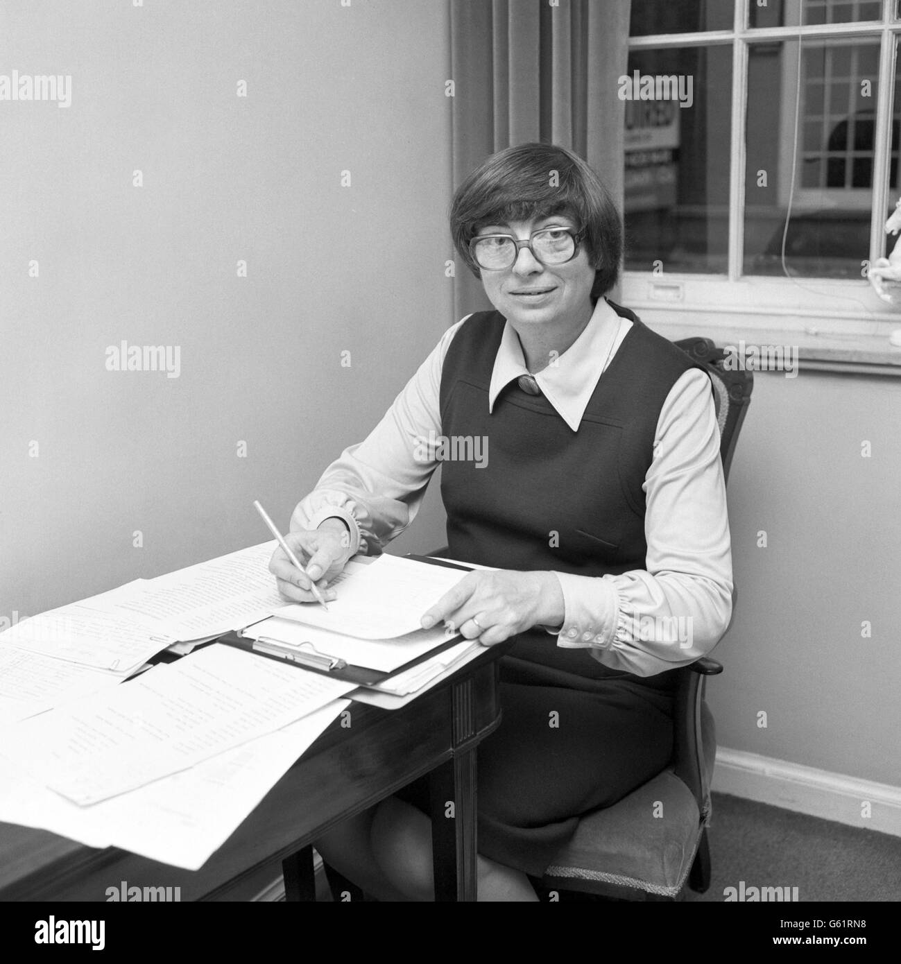 At her home in London, Molly Hattersley, wife of Secretary for Prices ...