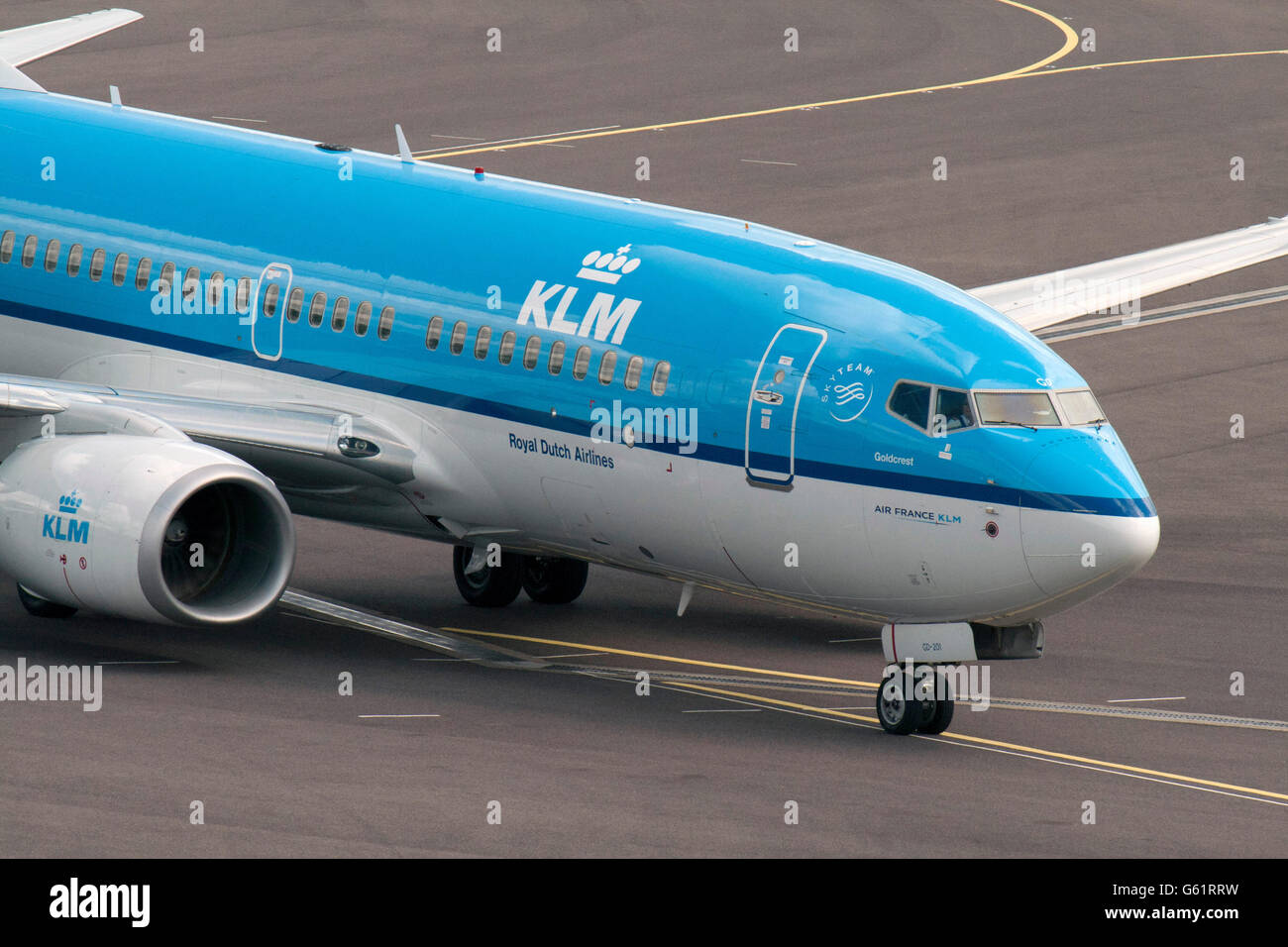AMSTERDAM, JUNE 18 Front of a KLM Commercial passenger plane at ...