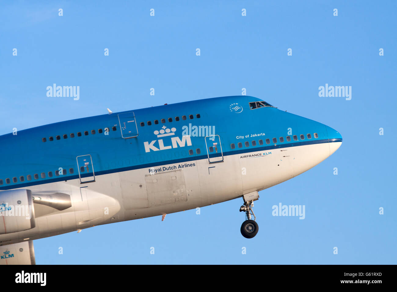 Amsterdam , the netherlands - 11 Maart , 2015 :.Front of a blue klm ...