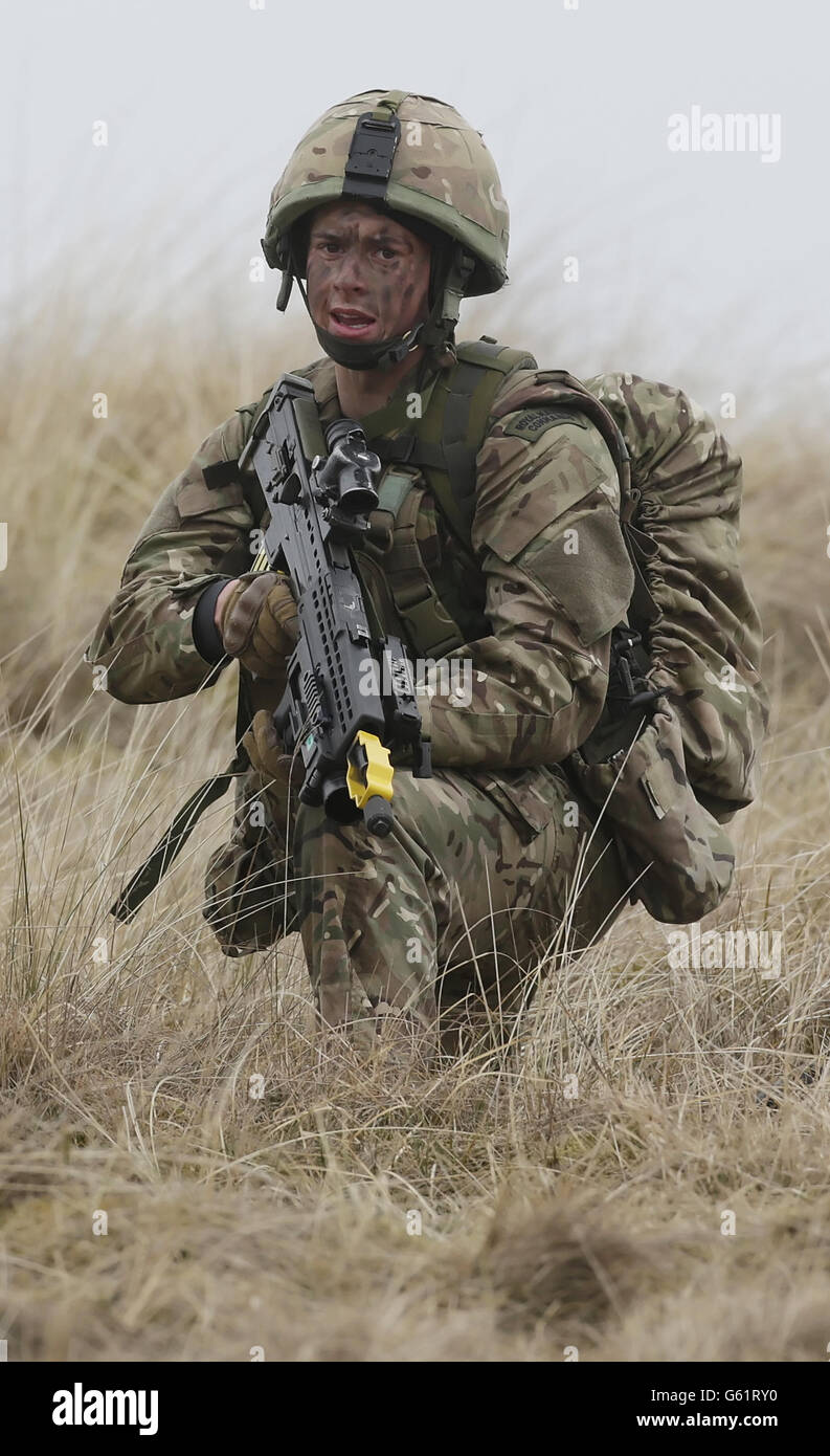 Exercise Joint Warrior at Barry Buddon beach Stock Photo - Alamy