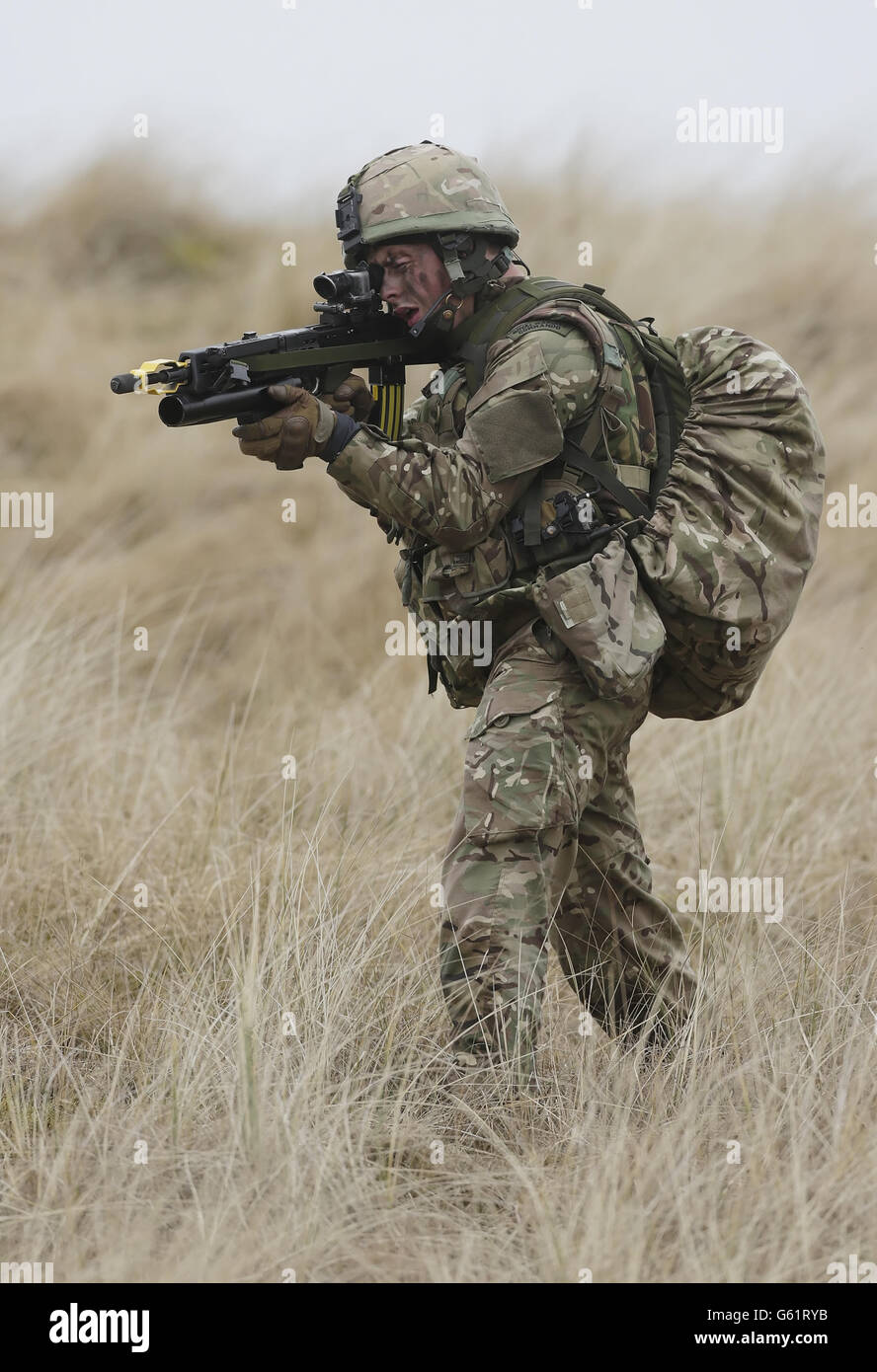 Exercise Joint Warrior at Barry Buddon beach Stock Photo - Alamy