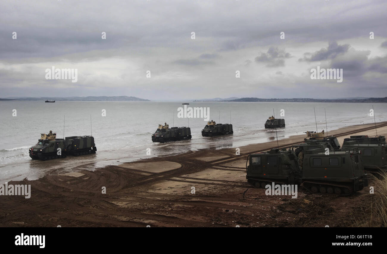 Exercise Joint Warrior at Barry Buddon beach Stock Photo - Alamy