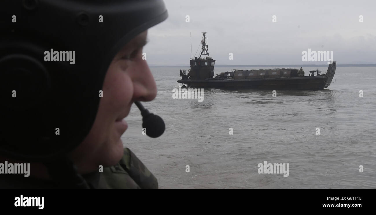 Exercise joint warrior at barry buddon beach hi-res stock photography ...