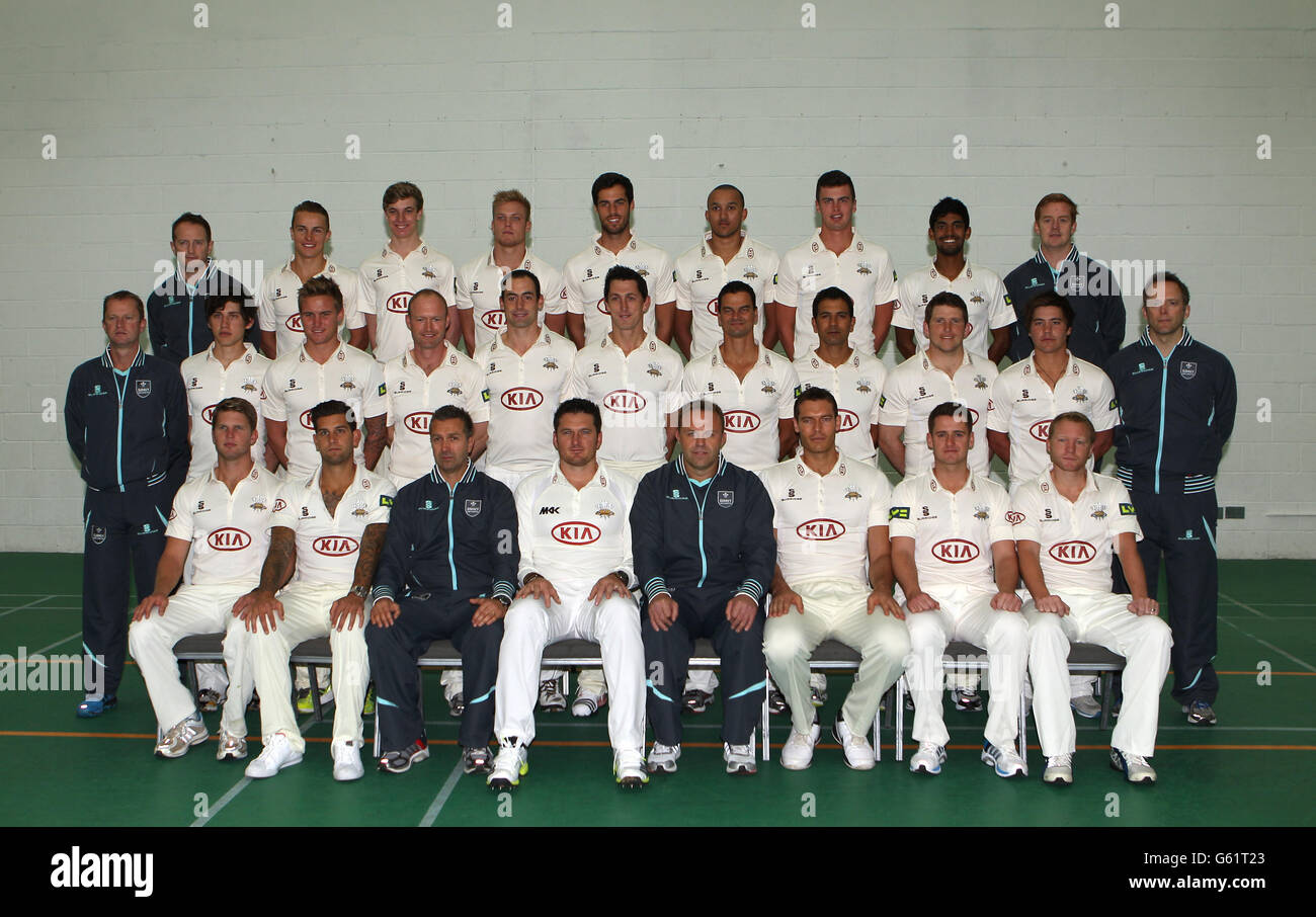 Cricket - Surrey CCC Photocall - Kia Oval. Surrey's team group Stock ...