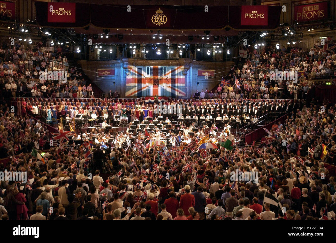 Audience concerts crowd orchestra g v general view interior union jack ...