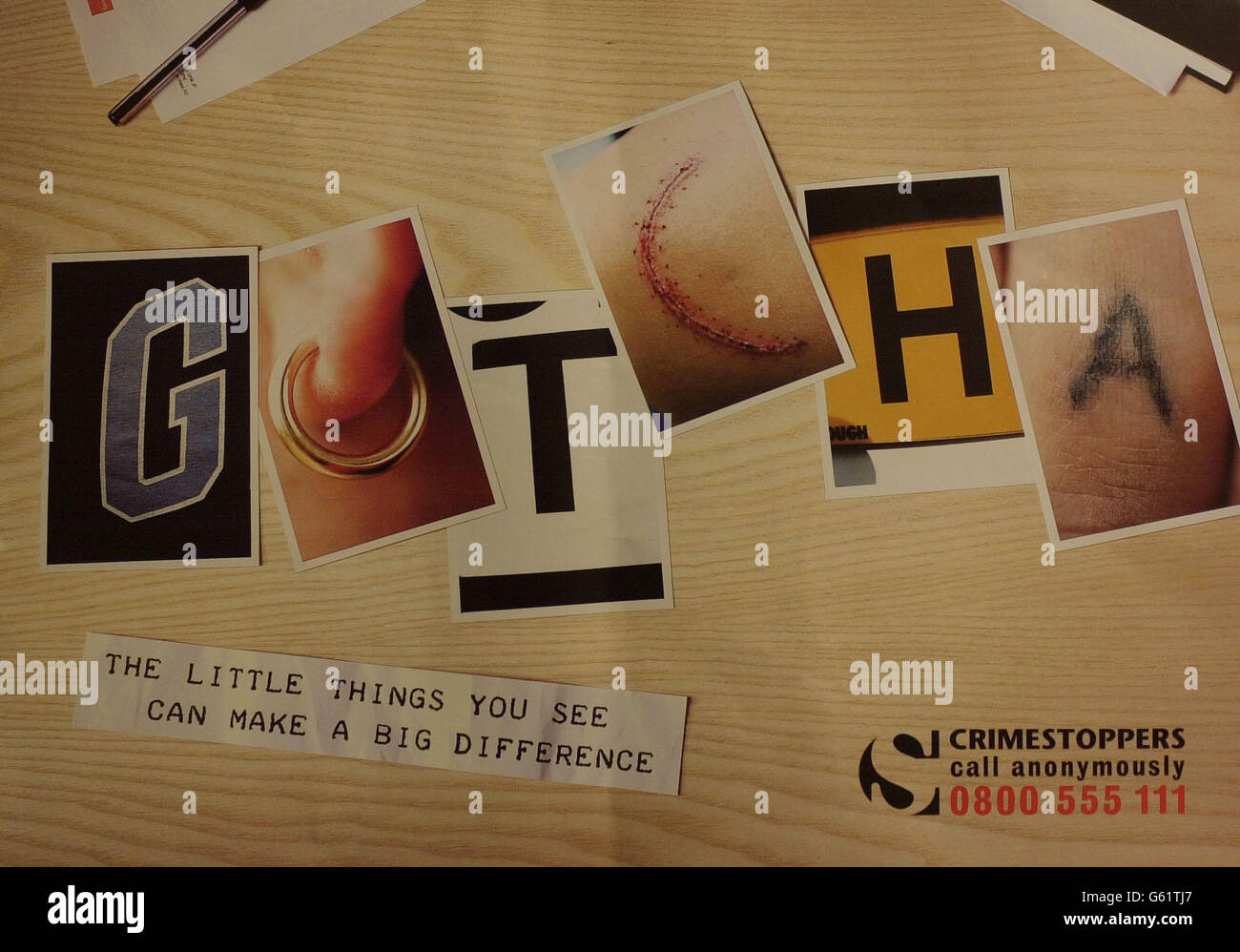 Crimestopper Poster Campaign Stock Photo - Alamy