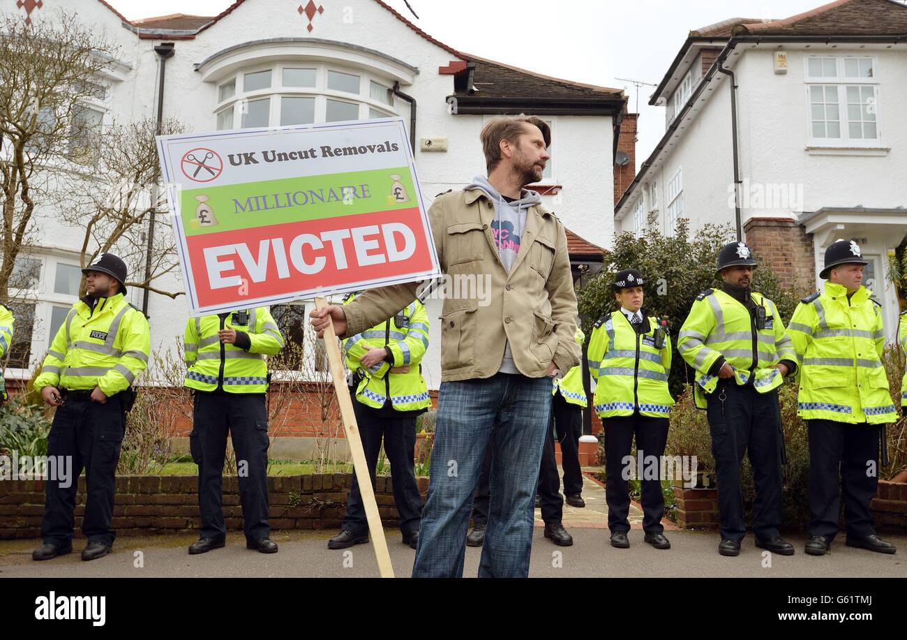 UK Uncut protest in London - April 13th Stock Photo - Alamy