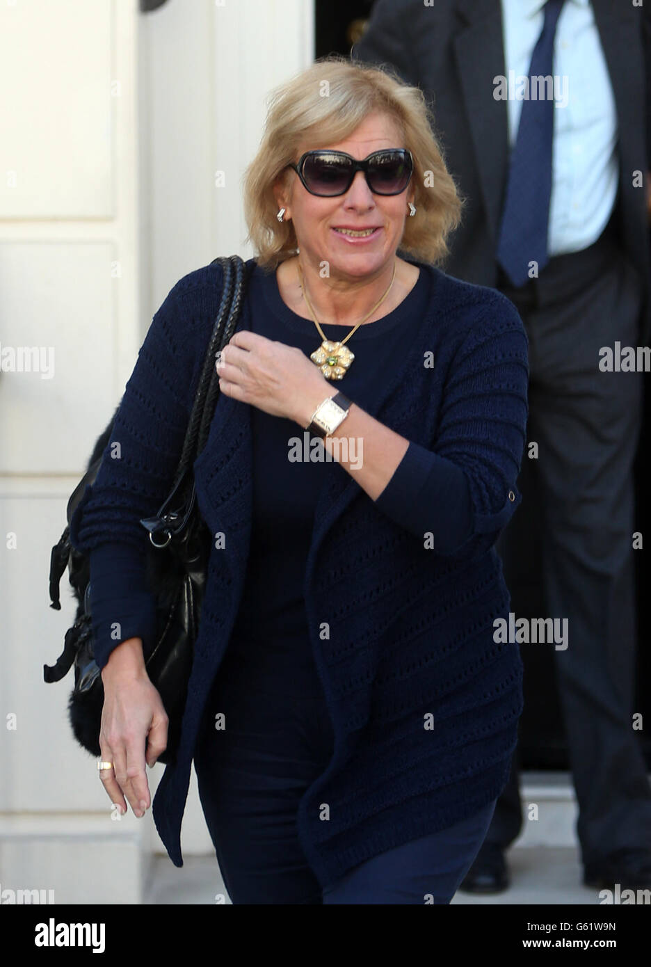 Carol Thatcher leaves the home of her late mother former Prime Minister ...