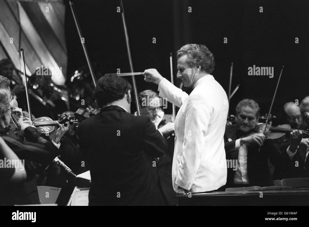 Sir Colin Davis conducts the BBC Symphony Orchestra during the ...