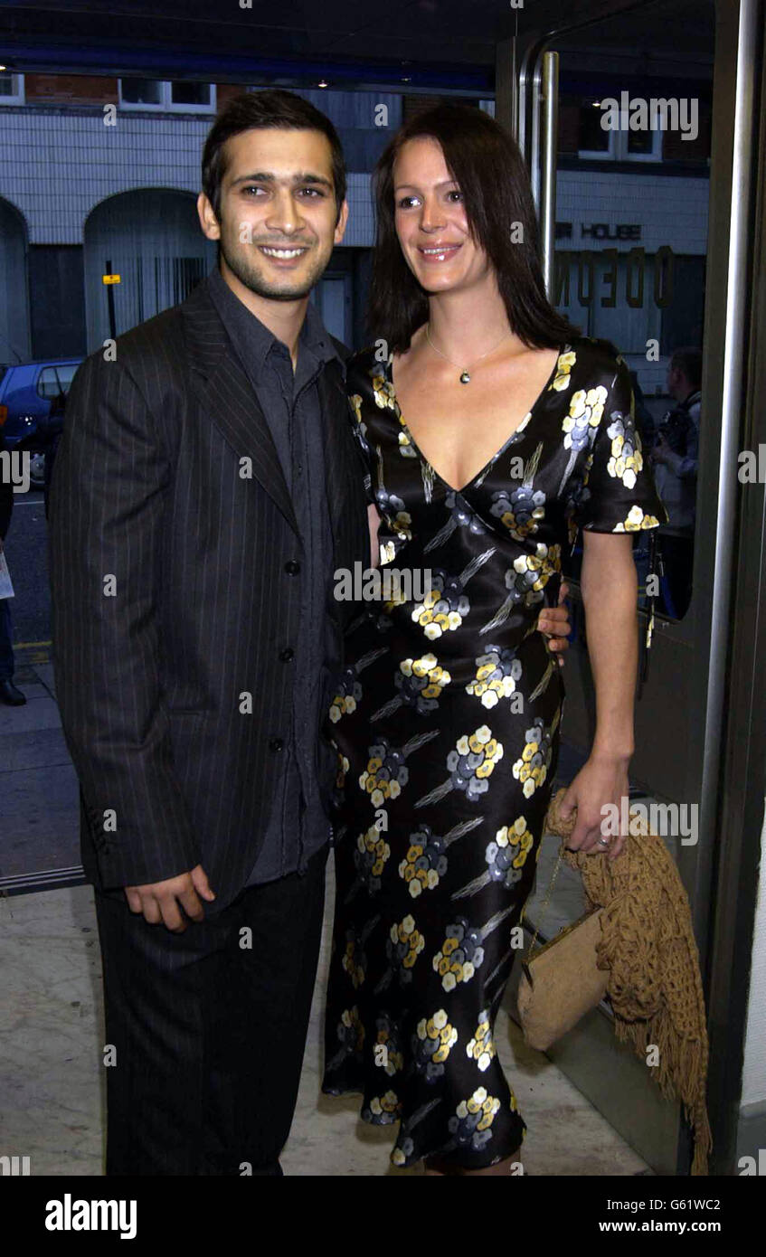 Actor Jimi Mistry arrives with wife Meg at the Odeon Covent Garden ...