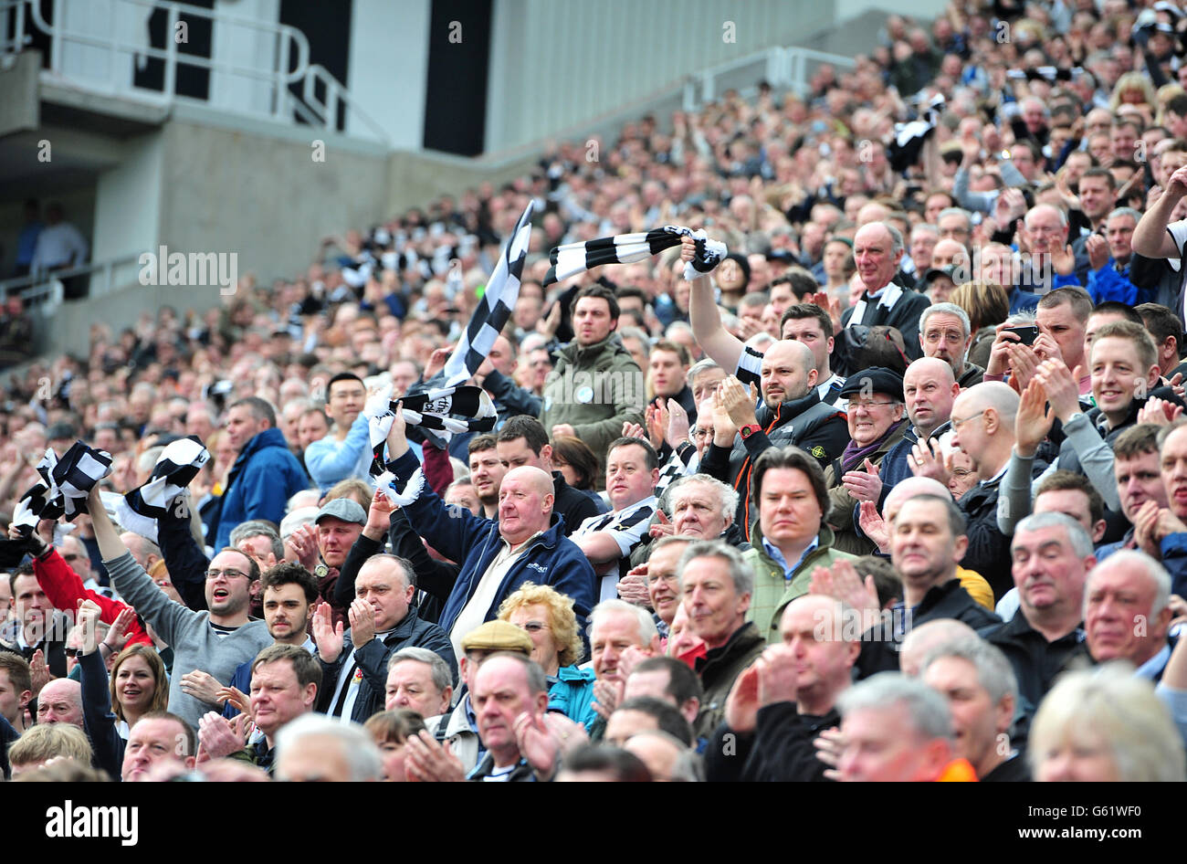 General view of newcastle united fans in the stands hi-res stock ...