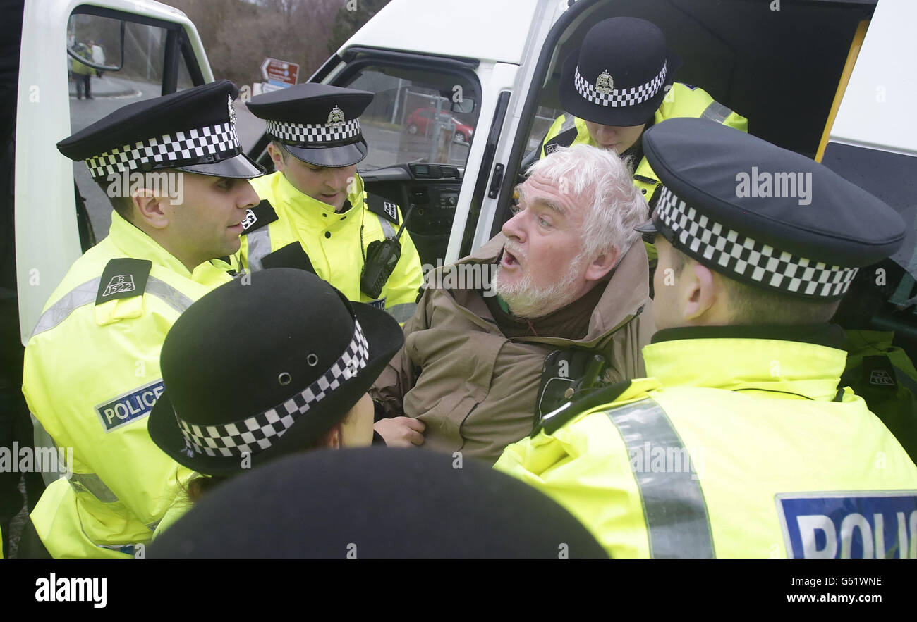 Faslane Naval Base protest Stock Photo - Alamy