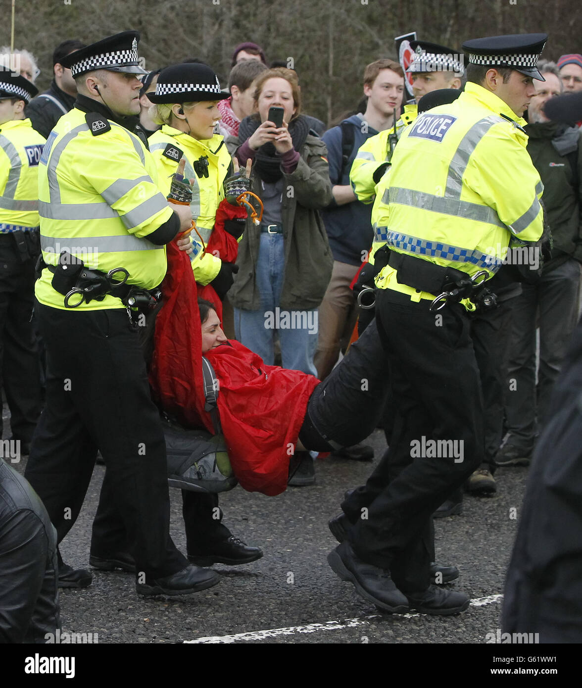 Faslane Naval Base protest Stock Photo - Alamy
