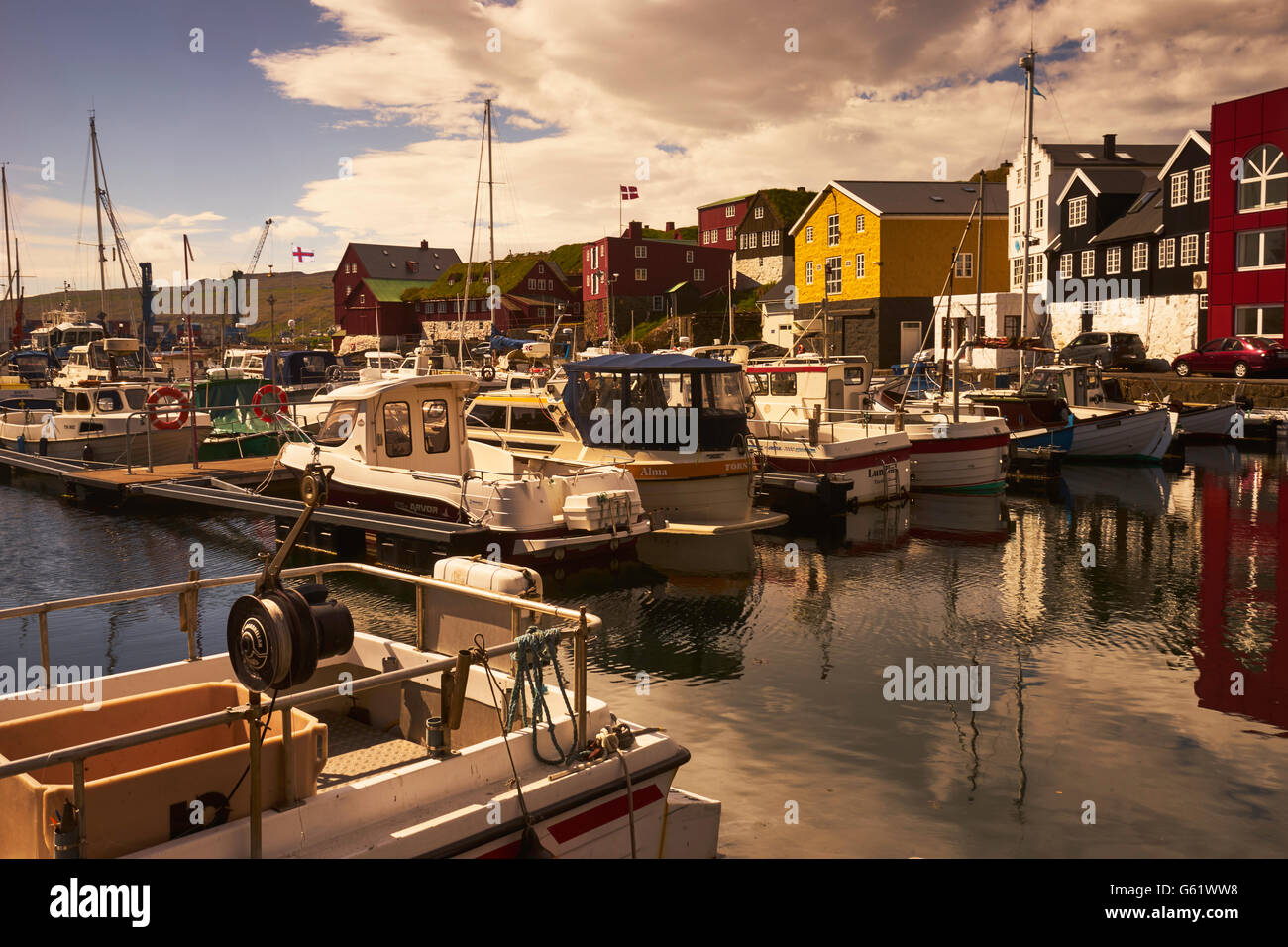 Port of Thorshavn, Faroer Islands Stock Photo - Alamy