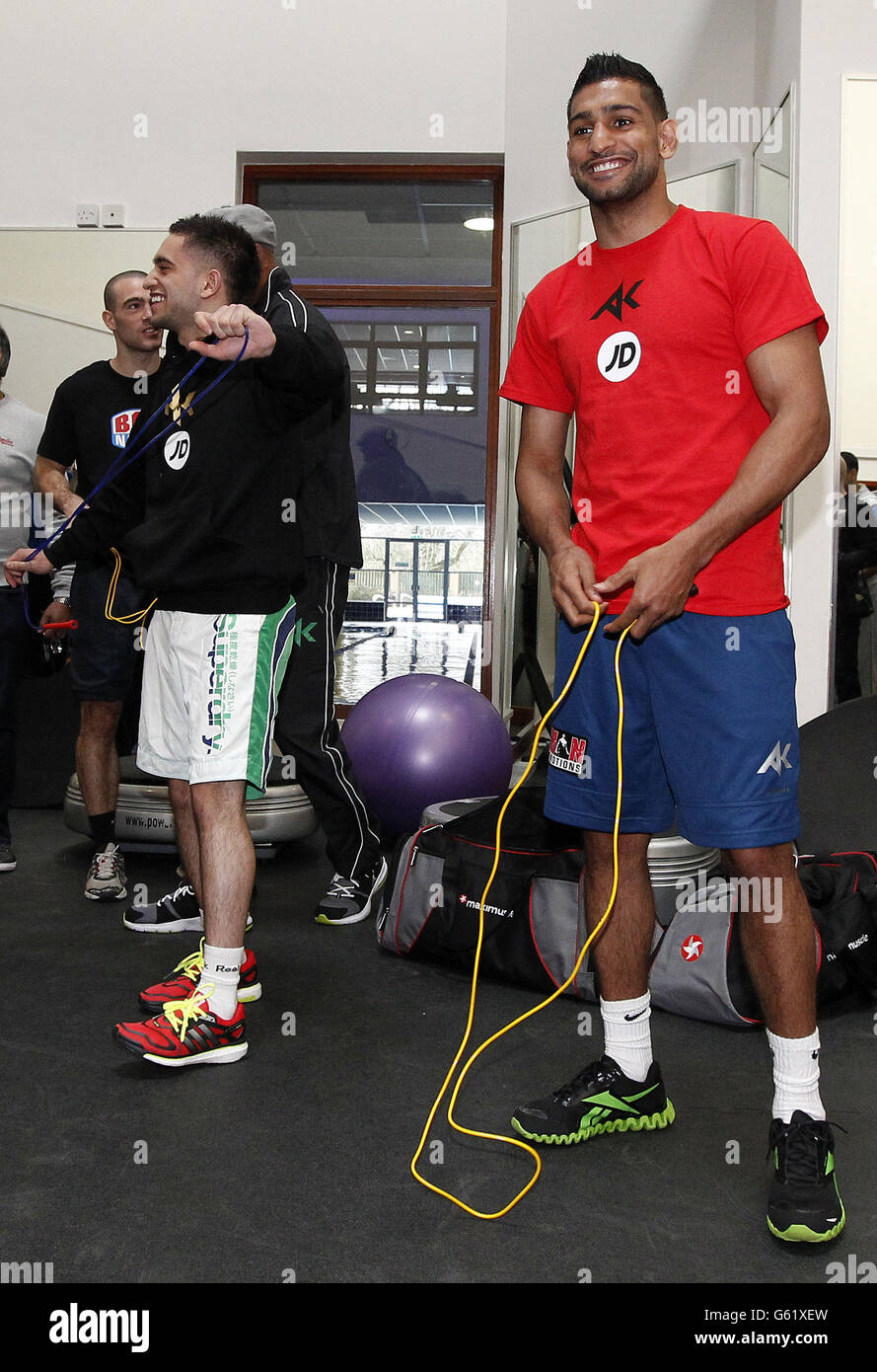 Boxing - Amir Khan and Haroon Khan Media Work Out - Bolton David Lloyd ...