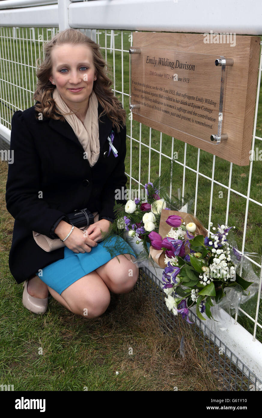 Horse Racing - Emily Wilding Davidson Plaque - Epsom Downs Racecourse ...