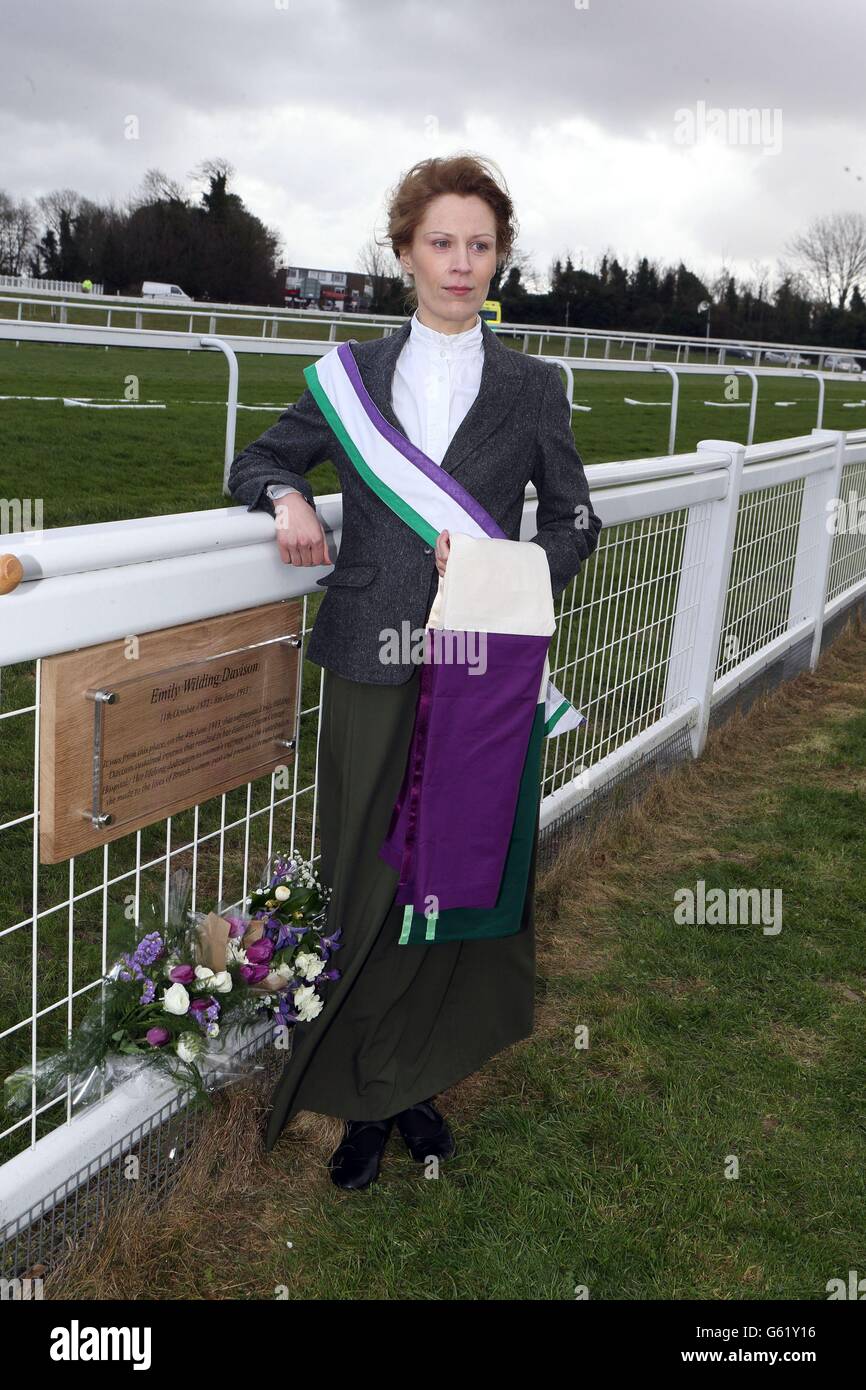 A member of the Emily Wilding Davison Working Group during the ...