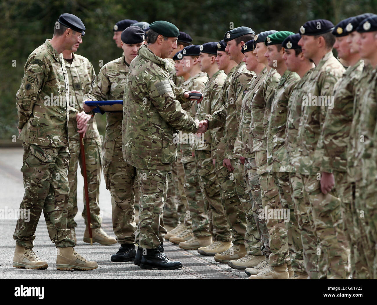 Major General Tim Radford (front, 2nd left), General Officer Commanding ...