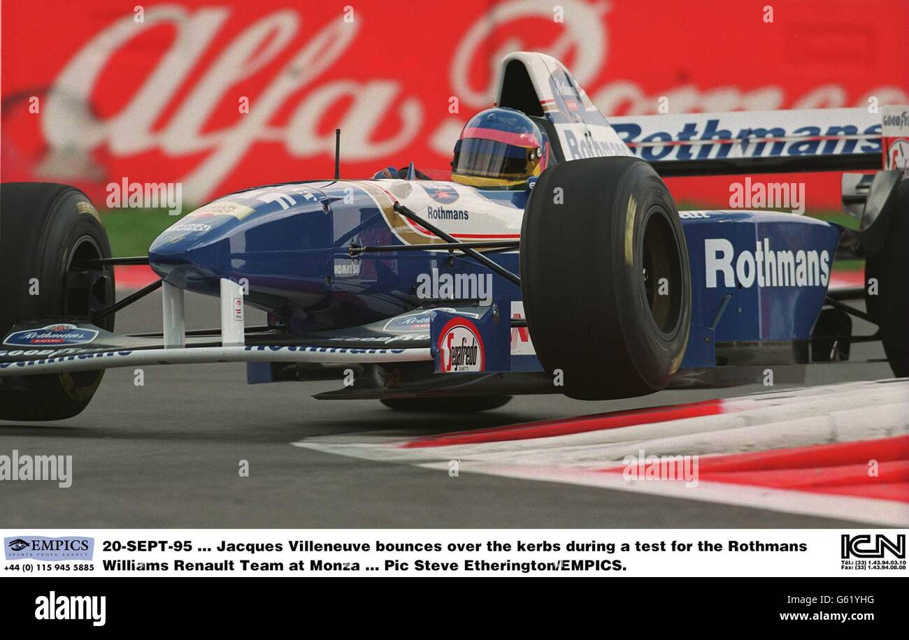 Test villeneuve rothmans williams renault team hi-res stock photography ...
