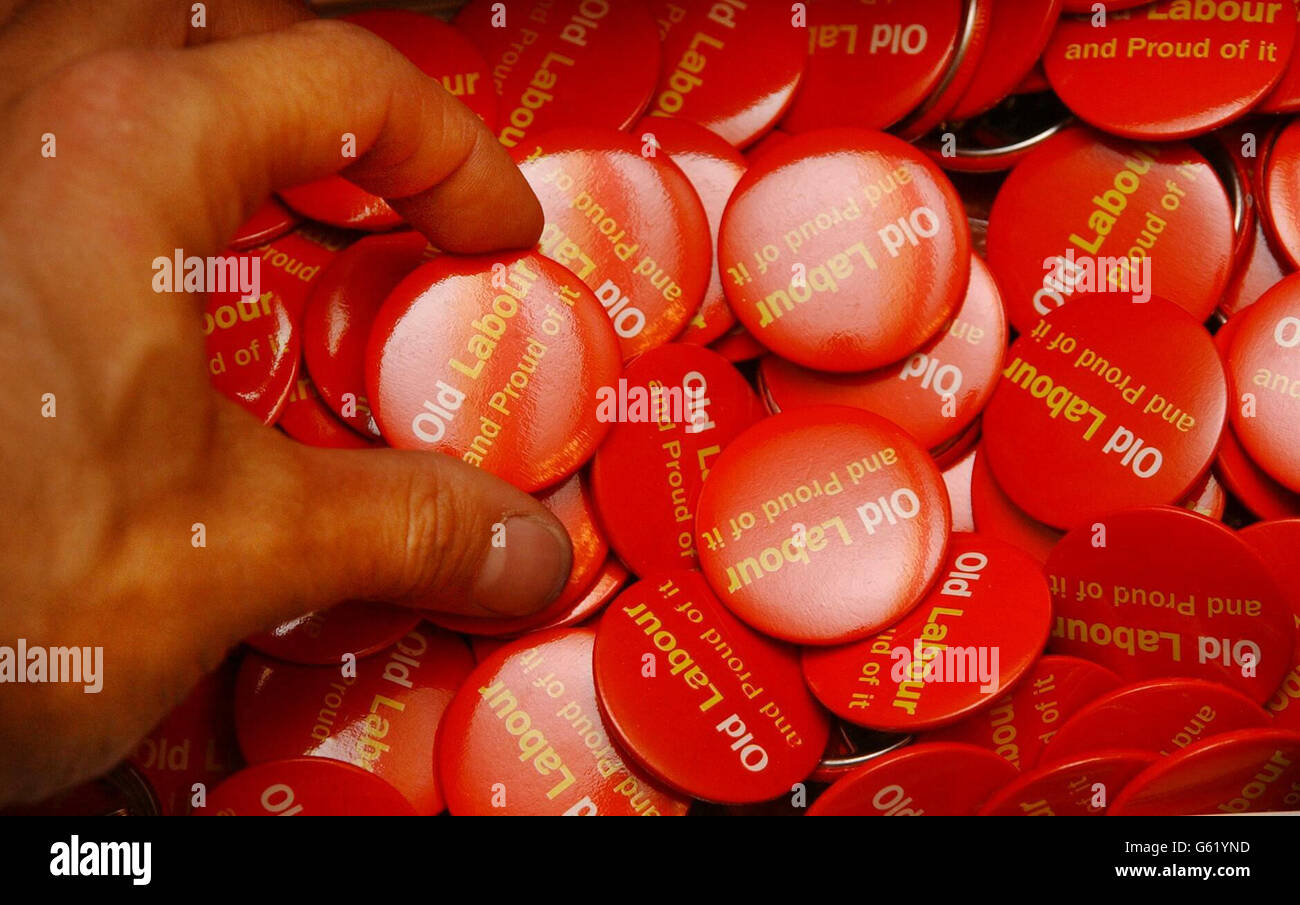 Labour Party Conference - Badges Stock Photo - Alamy