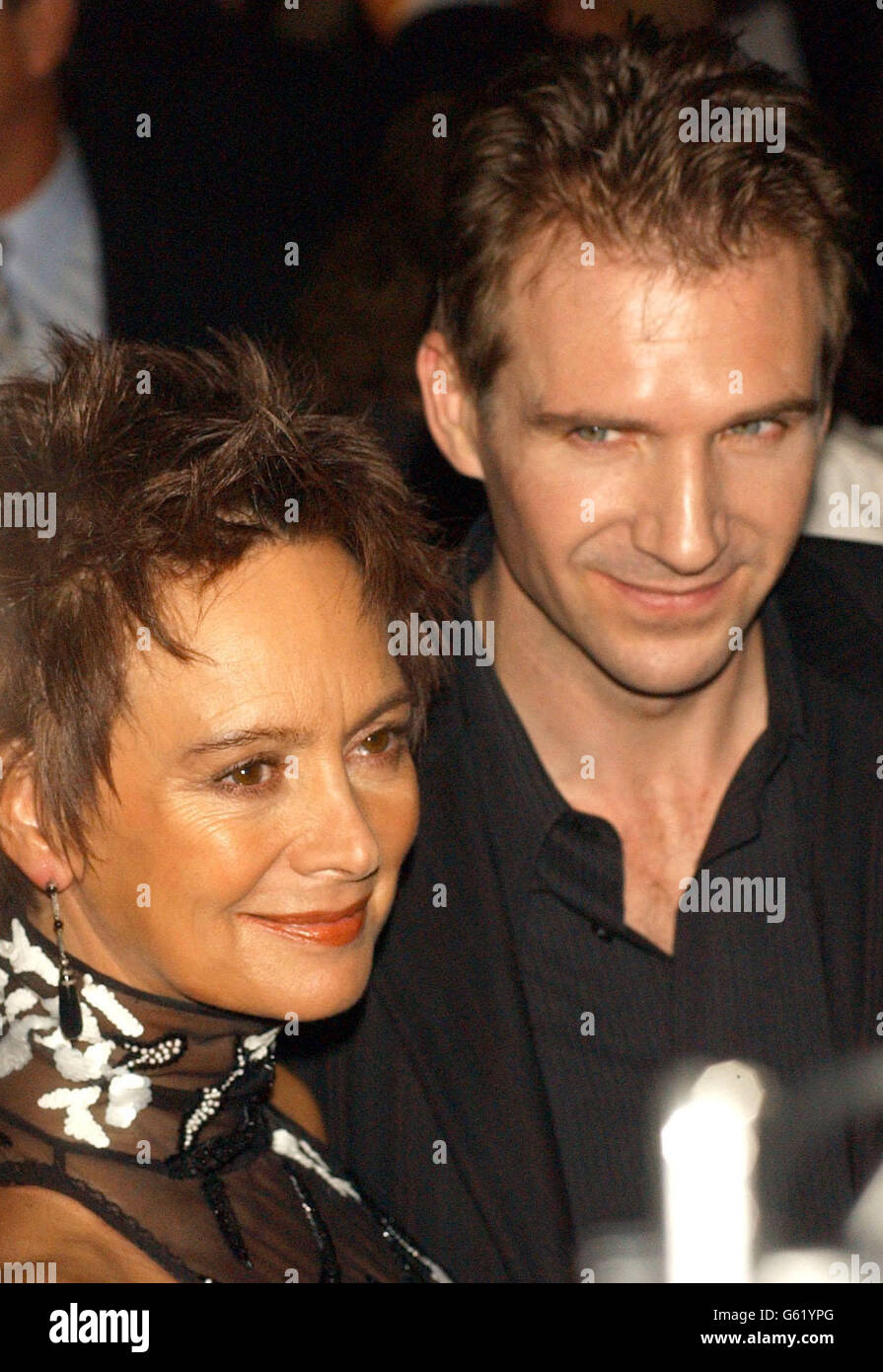 British actor Ralph Fiennes who stars in the film, and his partner ...