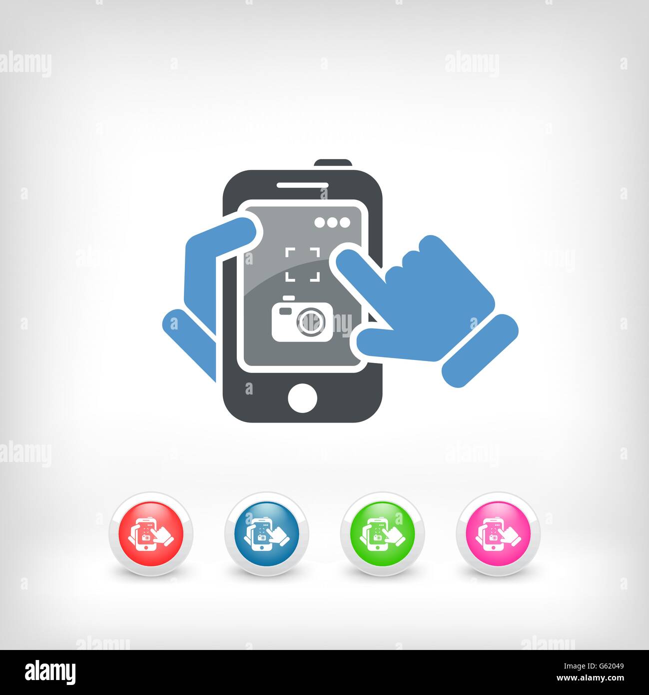 Smartphone icon. Photographing Stock Vector Image & Art - Alamy