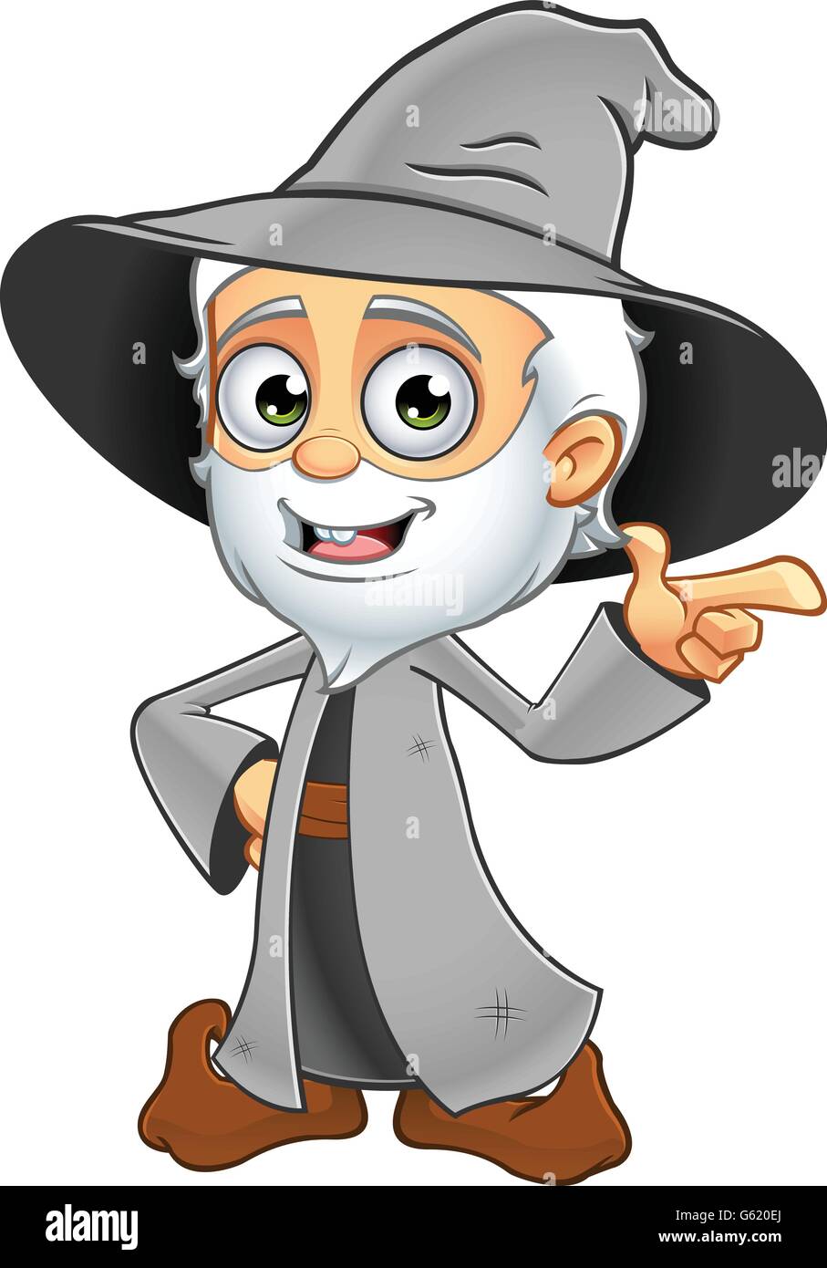 Old Grey Wizard Stock Vector Image & Art - Alamy