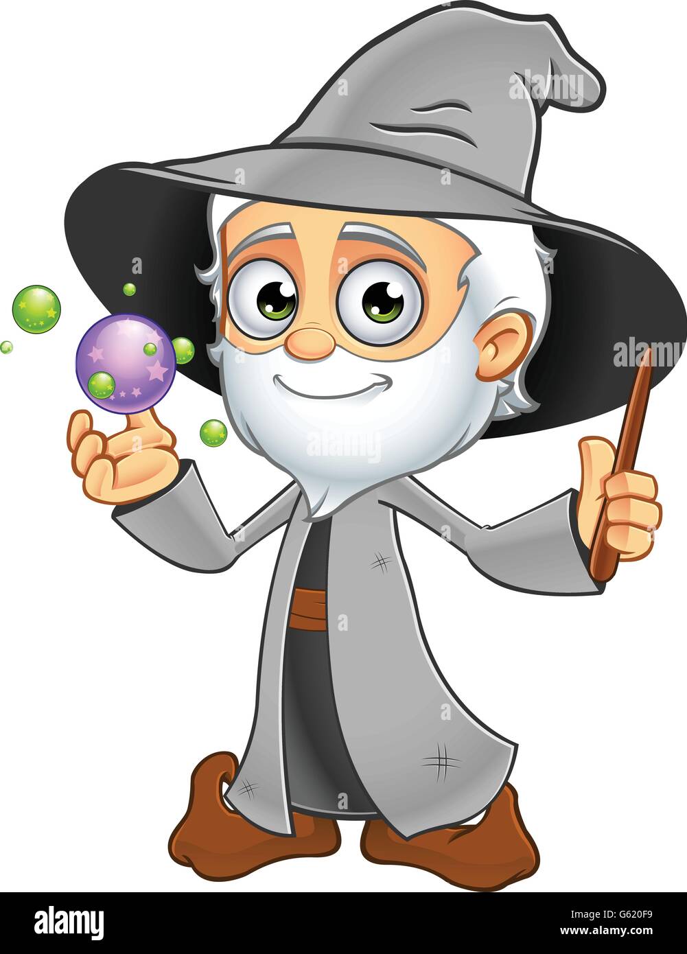 Old man and boy, magic, illustration Stock Vector Images - Alamy