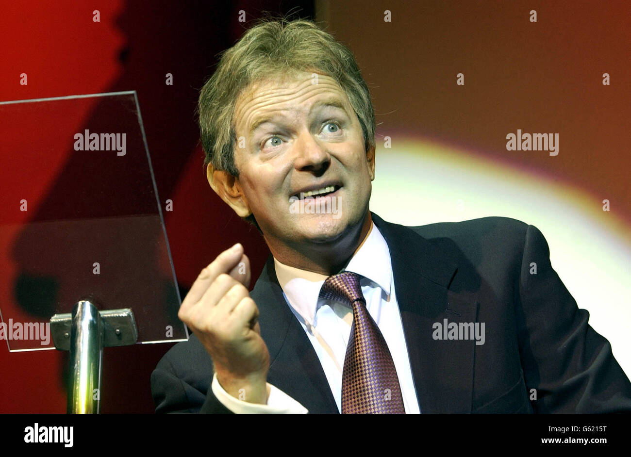 Rory Bremner Mimics Tony Blair On Stage At The Albery Theatre In