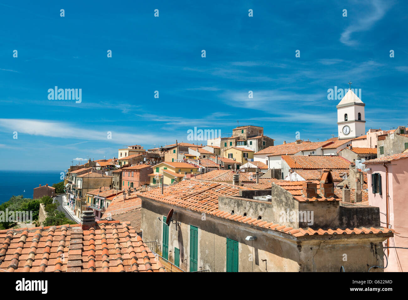 Rooves of Capoliveri, Elba Island, Livorno, Tuscany, Italy Stock Photo ...