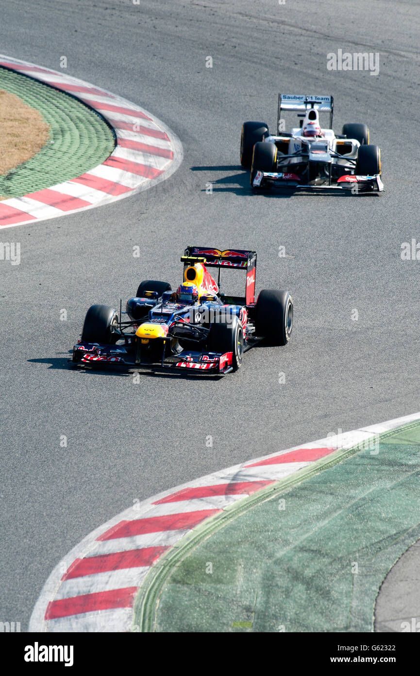 Mark Webber, AUS, Red Bull Racing RB8, during the Formula 1 testing ...