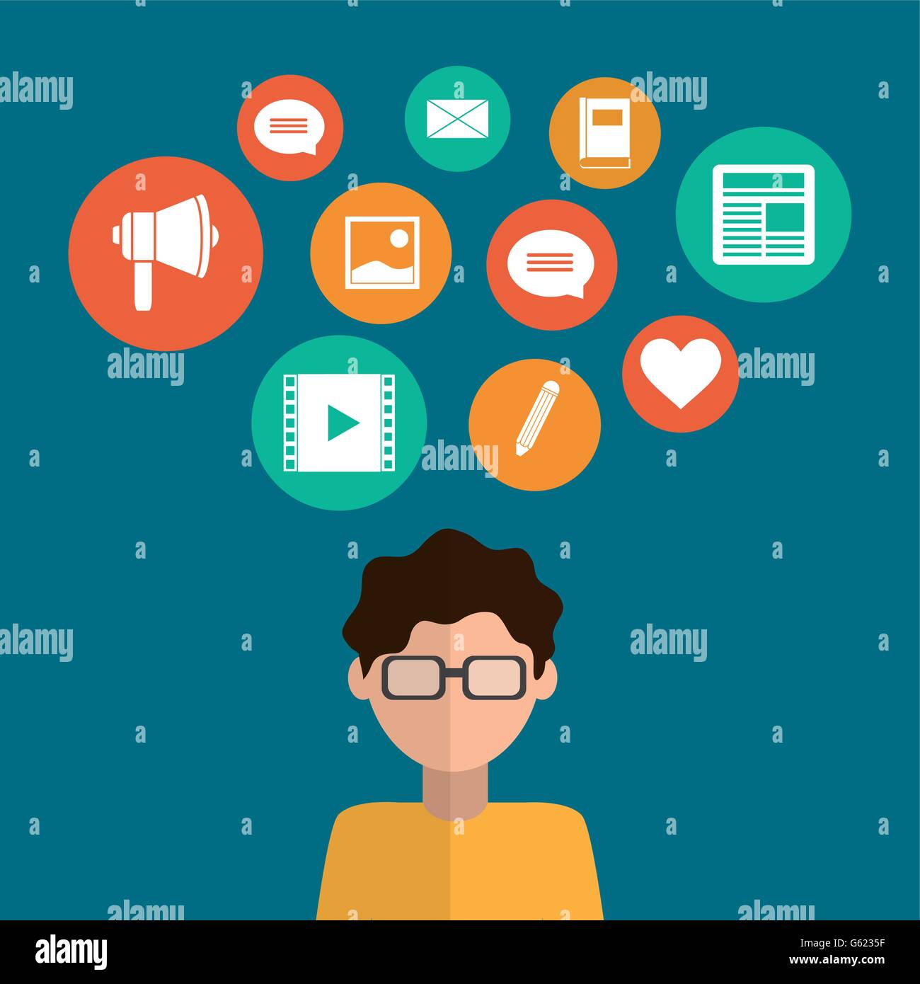 Technology and social media design Stock Vector Image & Art - Alamy