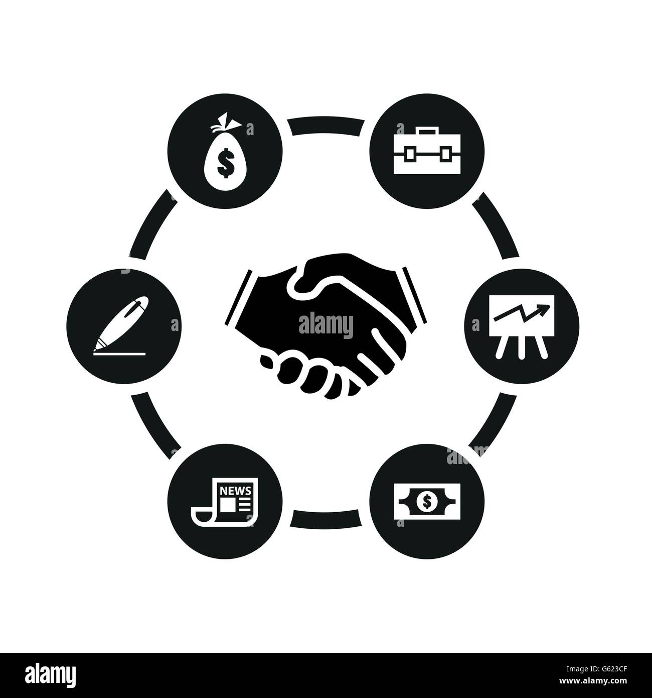 Vector black business icon set Stock Vector Image & Art - Alamy