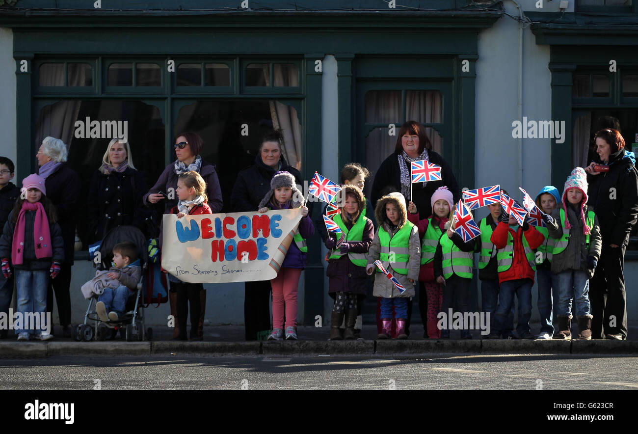 21 Engineer Regiment returns home from Afghanistan Stock Photo - Alamy