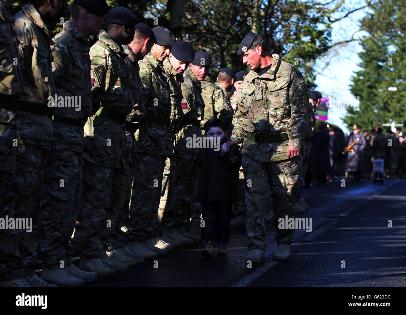 Troops from 21 Engineer Regiment are welcomed by their families in ...