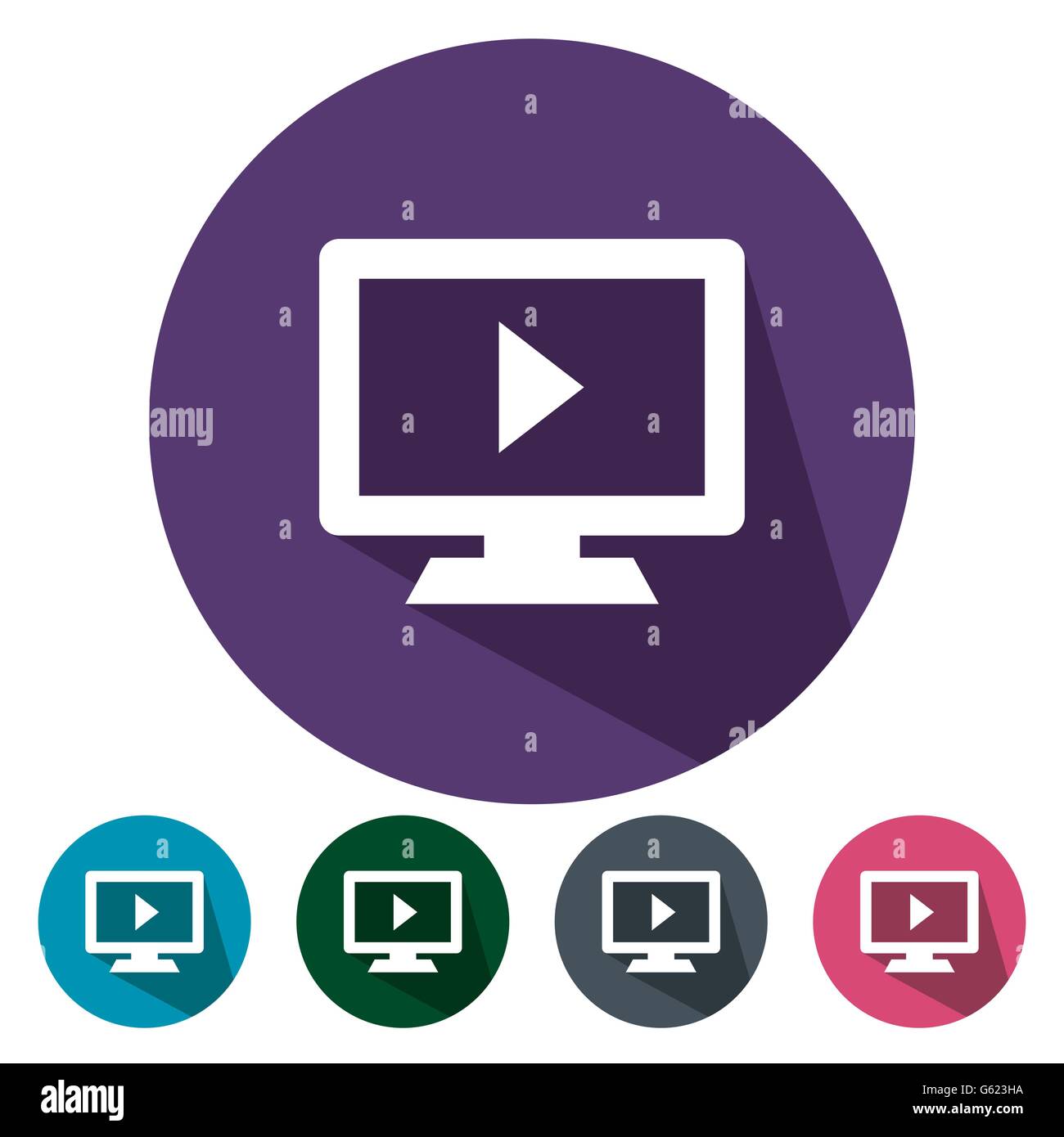 play video screen Stock Vector Image & Art - Alamy