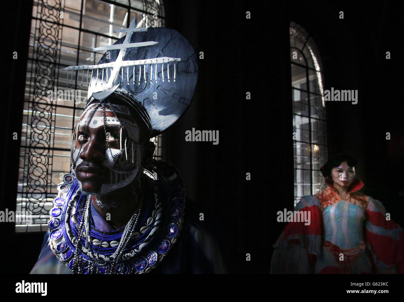 Model Francis Frimpong in a costume designed by Edinburgh student Stacy ...
