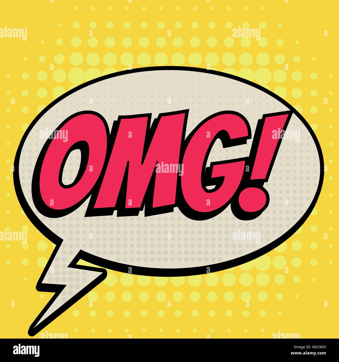 Omg comic book bubble text retro style Stock Vector Image & Art - Alamy