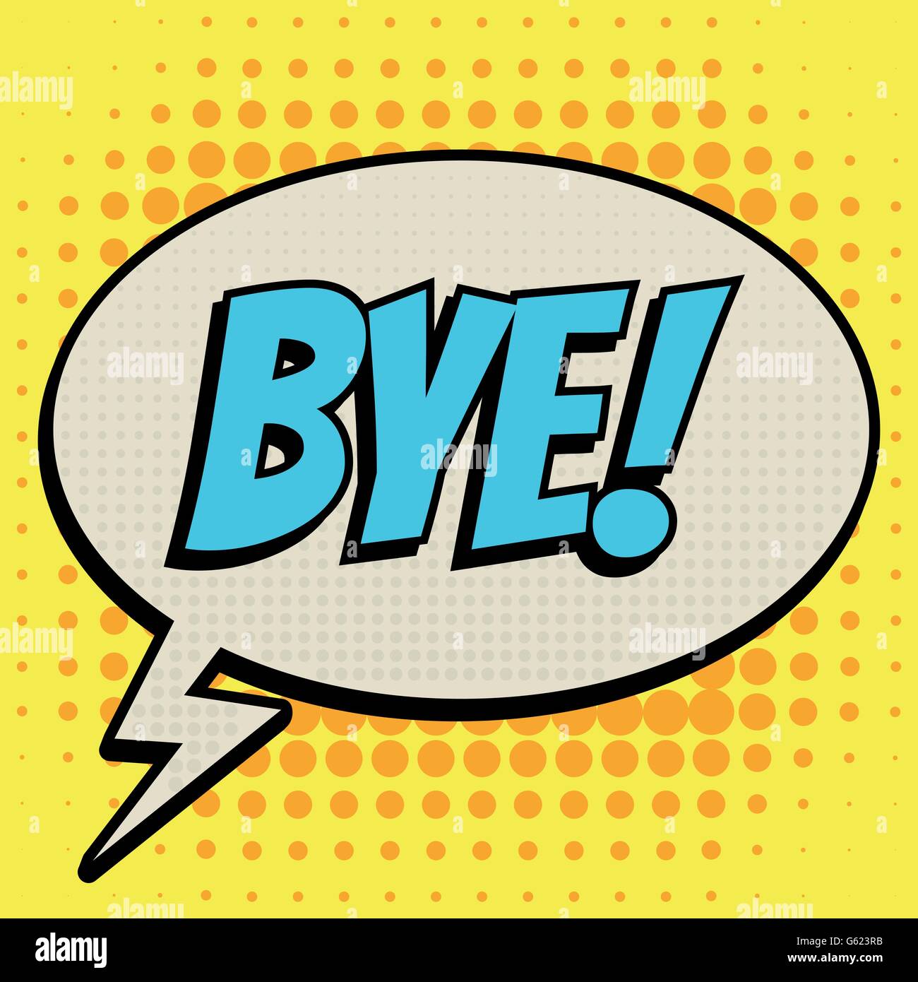 Bye comic book bubble text retro style Stock Vector Image & Art - Alamy