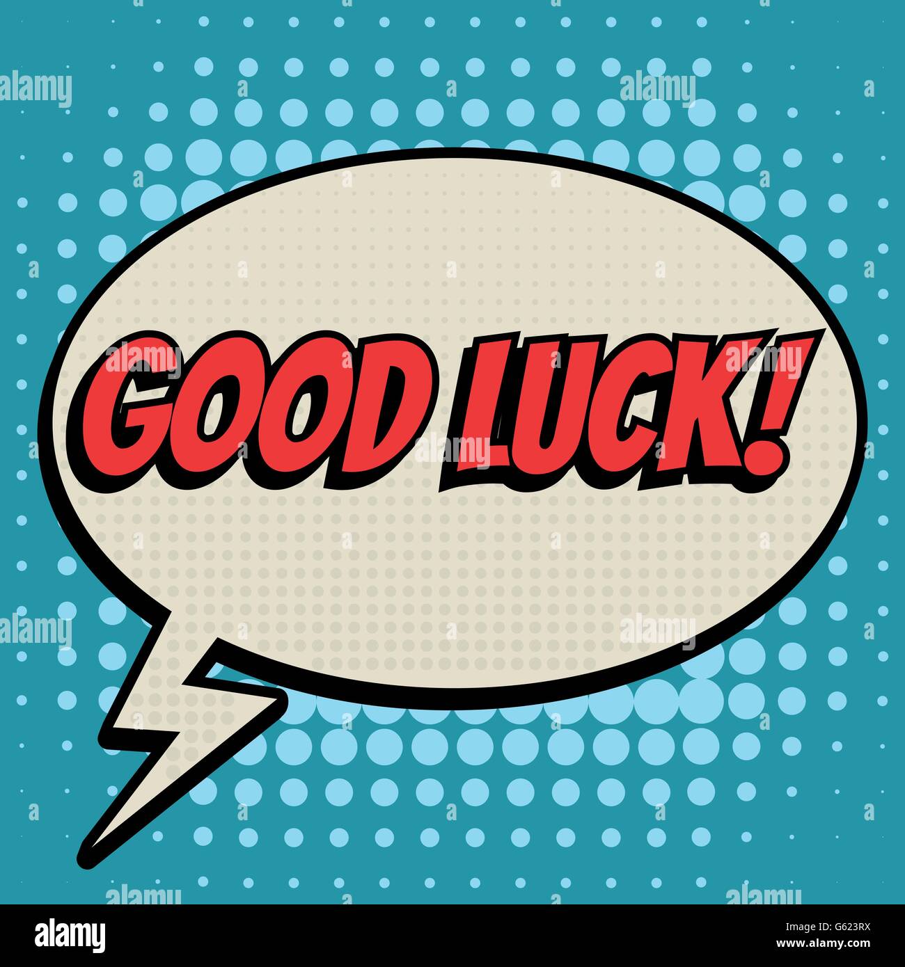 Good luck comic book bubble text retro style Stock Vector Image & Art ...