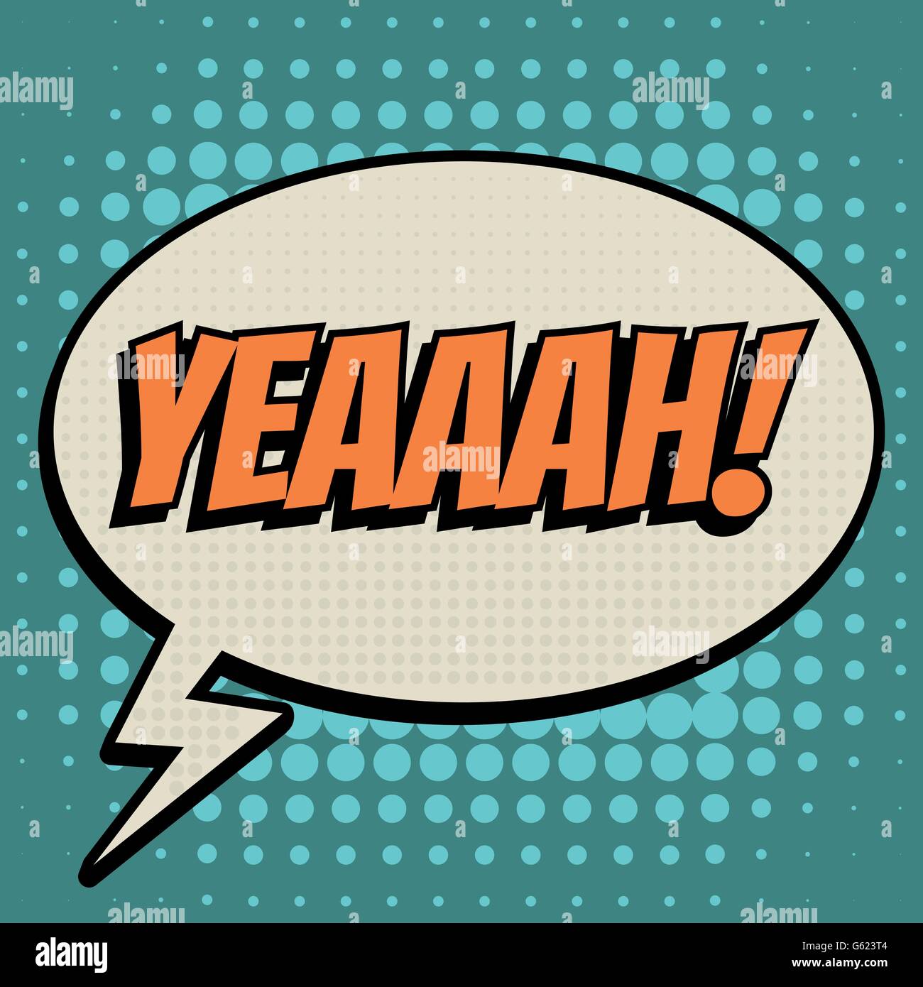 Yeaaah comic book bubble text retro style Stock Vector Image & Art - Alamy