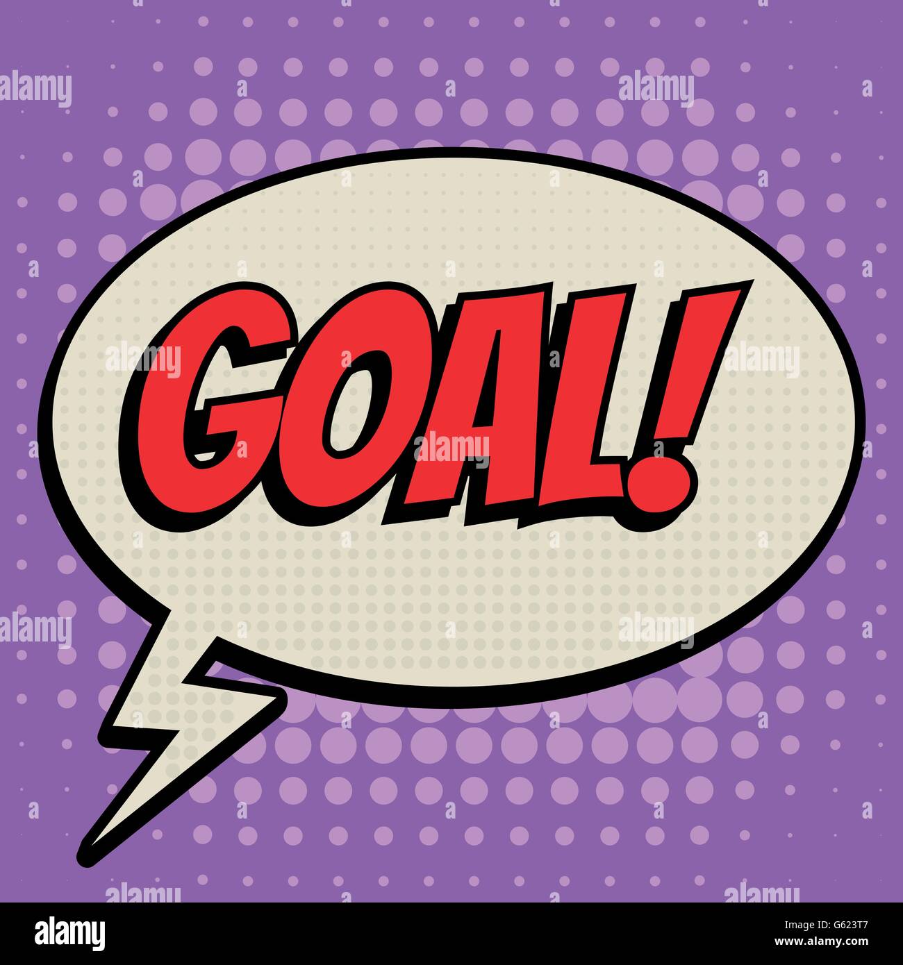 Goal comic style text hi-res stock photography and images - Alamy